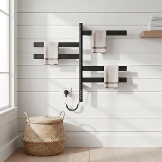 Smart Rotating Heated Towel Rack,Wall-Mounted Electric Towel Dryer ...