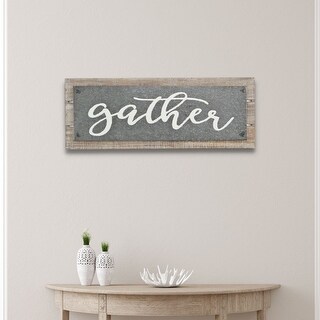 Brown Metal Gather Wall Sign - Bed Bath & Beyond - 36272350