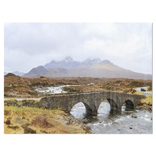 Sligachan Old Bridge Panorama - Landscape Glossy Metal Wall Art - Bed ...
