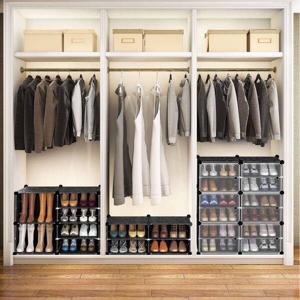 Shoe Rack Portable Organizer 48 Pair Tower 4 Tiers Shoe Rack for ...