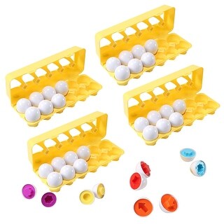 4 Sets of Dimple Fun Egg Matching Toy (Total 48 Eggs) - Toddler STEM ...