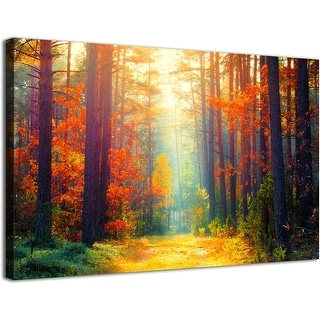 Fall Forest Canvas Wall Art - Bed Bath & Beyond - 43767384