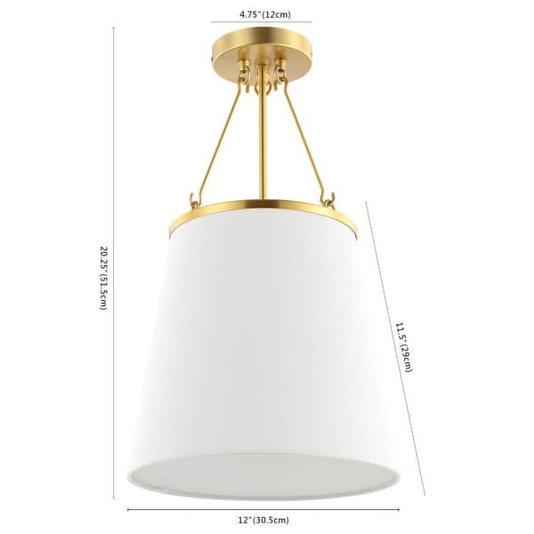 SAFAVIEH Lighting Valor 12-inch Pendant - 12" W x 12" D x 20" H - Bed ...