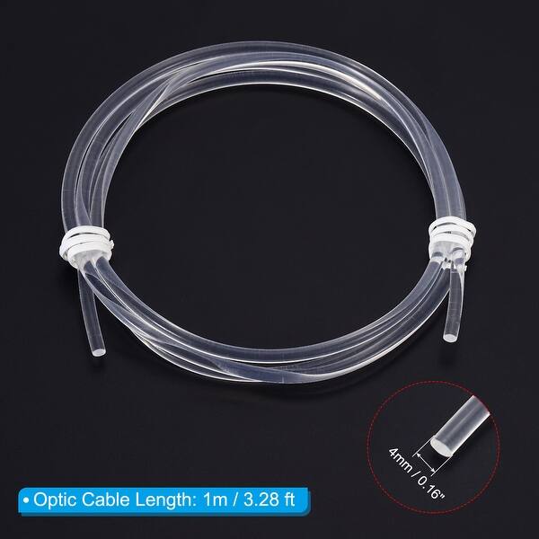 4mm 1m PMMA Side Glow Fiber Optic Cable Kit with 12V 1.5W LED Light - Bed Bath & Beyond - 37097377