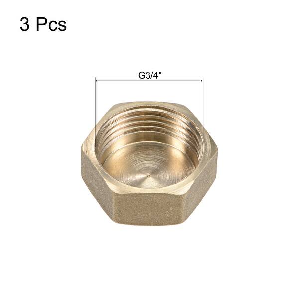 3/4 Inch Cap 3pcs G3/4 Female Pipe Fitting Hex Valve Connector 13x30mm ...