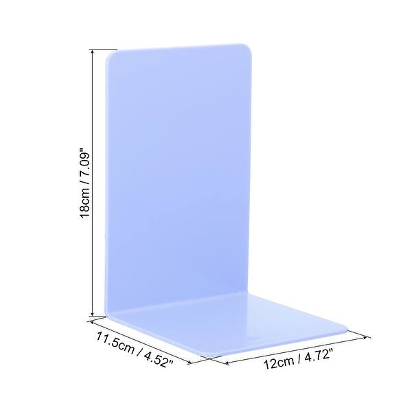 Acrylic Bookends, 4 Pcs L-shaped Book Ends for Shelves Magazine Stand ...