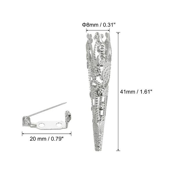 4Pcs 41mm Corsage Decorative Holder Brooch Pin Vase with Bar Pins - Bed ...