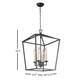 4 Light Caged Chandelier in Aged Iron Finish - Aged Iron Finish - Aged ...