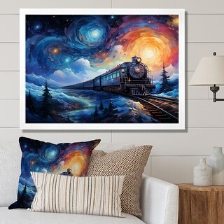 Designart "Abstract Train Rails By Vincent" Transportation Framed ...