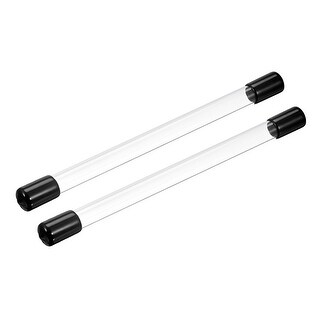 Clear Rigid Tube Plastic Tubing with Black Cap 10mmx12mm/0.4"x0.47", 2 ...