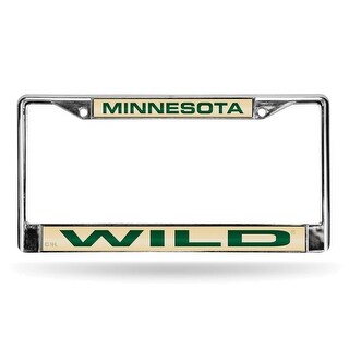 NHL Minnesota Wild Laser Chrome Acrylic License Plate Wall Frame-Tan W ...