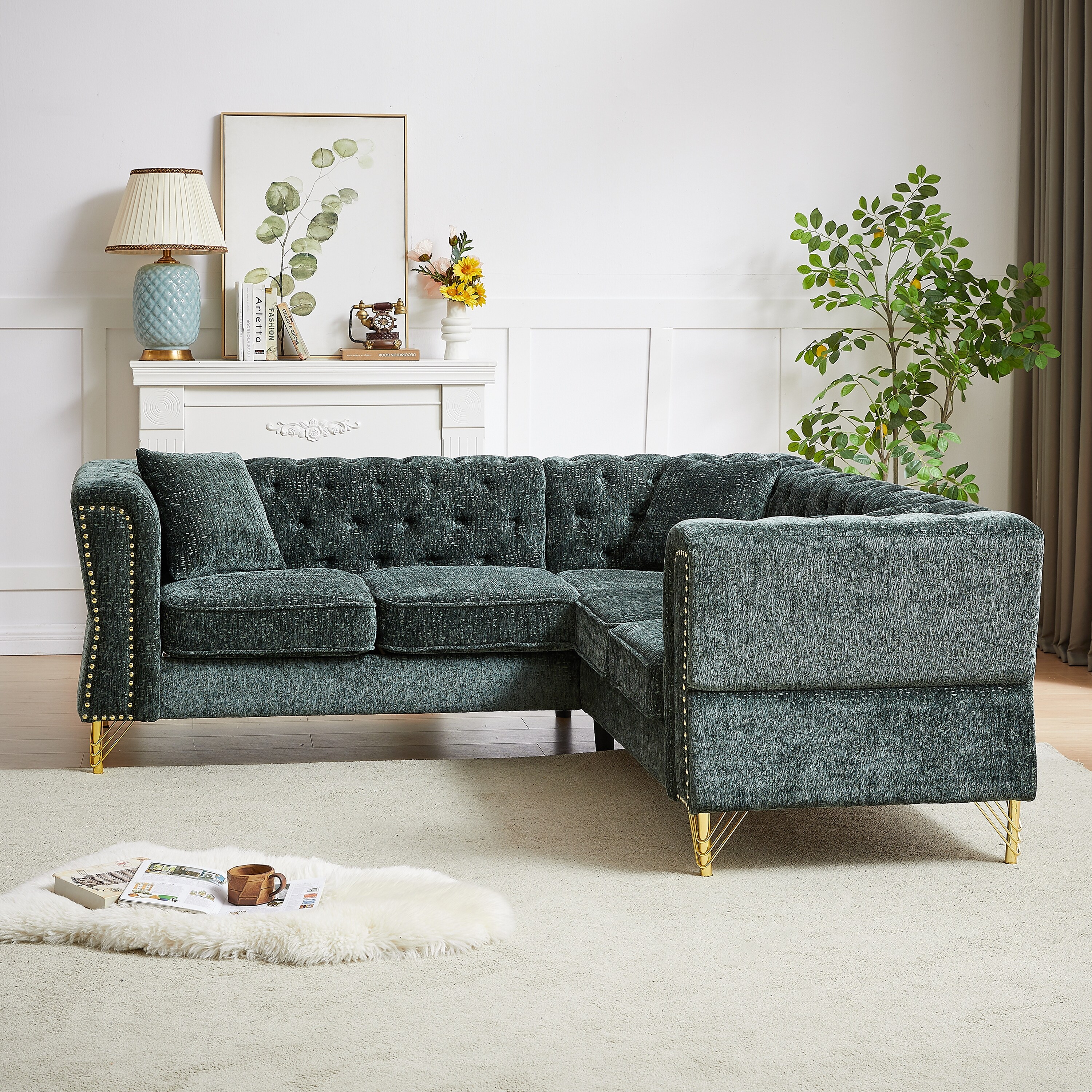 Corner sofa wooden frame store