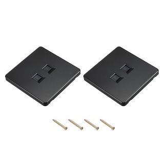 Ethernet Socket Dual Port RJ45 CAT6 Wall Plate Black for Networking Box ...