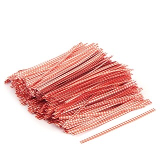 Birthday Gift Plaid Pattern Candy Wrapper Band String Twist Tie 1000Pcs ...