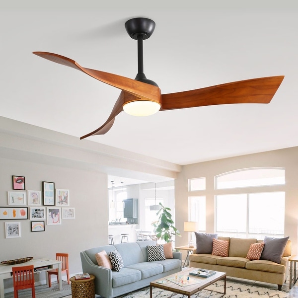 47In Modern 3-Blade 6-Speed Propeller Ceiling Fan Light with Remote ...