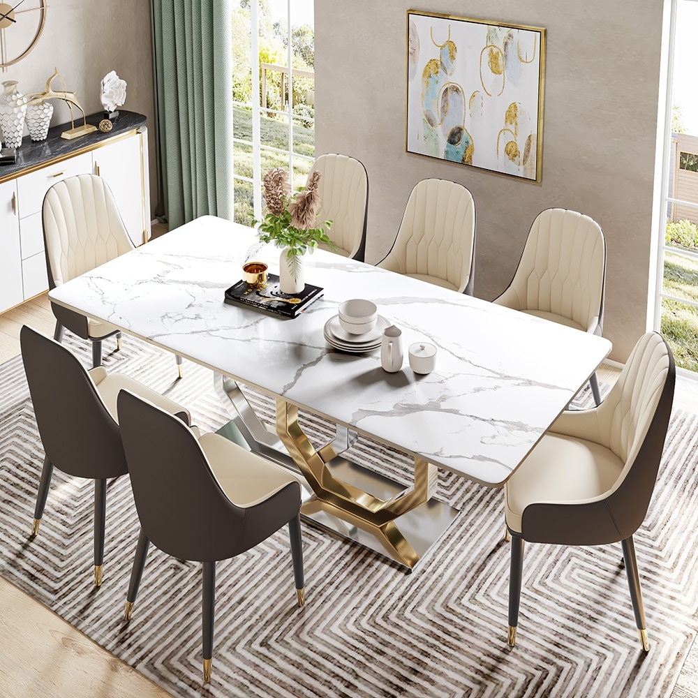Marble dining table for 8 store