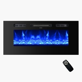 Wall Mounted 32" and 40" Electric Fireplace, Remote Control, 3 color ...