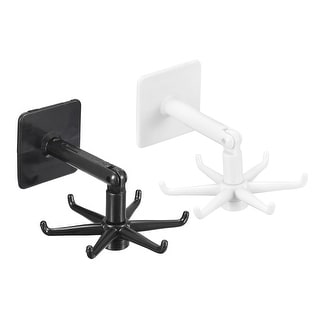 360 Degrees Rotating Folding Hook, Self Adhesive Vertical Flip Hook ...