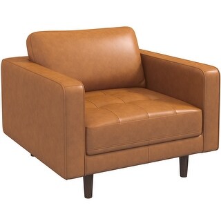 Catherine Leather Lounge Chair (Tan Leather) - Bed Bath & Beyond - 40438163