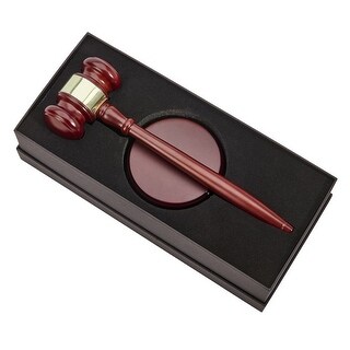 Wood Gavel/4" Block,Walnut Finish 10.5"L - 4” - Bed Bath & Beyond ...