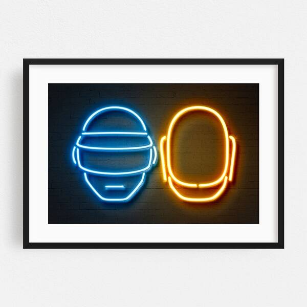 Daft punk Digital Music Neon Pop Art Punk Signs Art Print/Poster - Bed ...