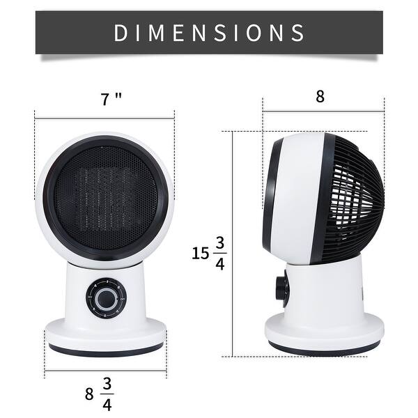 11'' Deluxe Portable 1500W Desk Heater Fan with 3 Heat Modes - Bed Bath ...