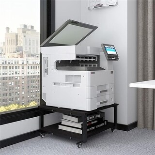 2 Tier Laser Printer Stand,23.6''x23.6''x12.6'' Large Printer Table ...