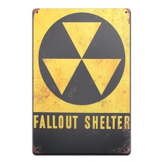 Vintage Fallout Shelter Metal Tin Sign 8" x 12" - 8" x 12" - Bed Bath ...
