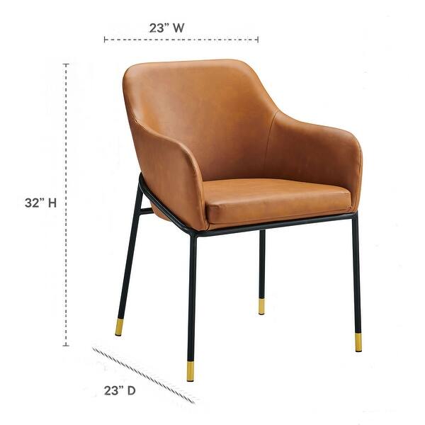 Cameron Modern Tan Leather Upholstered Dining Chair - Bed Bath & Beyond ...