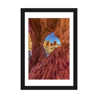 iCanvas "Double Arch seen through Cove Arch, Arches National Park, Utah ...
