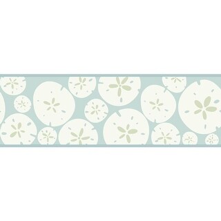 York Wallcoverings KB8547B Sand Dollar Border - spa blue/white - Bed ...