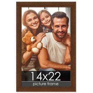 14x22 Traditional Walnut Complete Wood Picture Frame with UV Acrylic ...