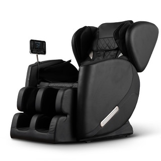 Black PU Leather Full Body Air Pressure Massage Recliner Chair with ...