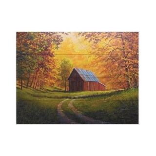 Gary Adams 'Autumn Glow' Wood Slat Art - Bed Bath & Beyond - 37530418