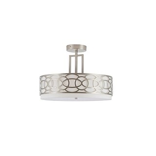 Defong 17 Inch 4-Light Silver Semi Flush Mount - Grey - Bed Bath ...