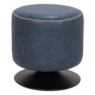 Round Modern Ottoman, Blue - Bed Bath & Beyond - 38315823