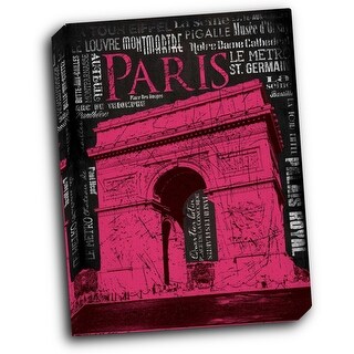 Paris Type 2 16x20 Gallery Wrapped Stretched Canvas - Bed Bath & Beyond ...