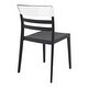 33" Black and Clear Transparent Outdoor Patio Dining Chair - Bed Bath ...