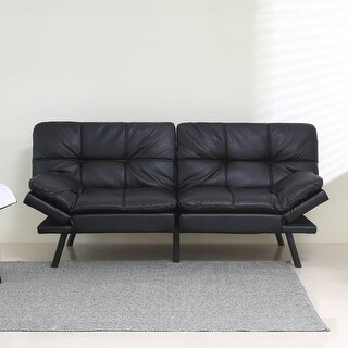 71" Sleeper Sofa, Armless Sofa, Split Collapsible Back, Loveseat Sofa ...