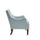 Modern Accent Chair Armchair Blue Tufted Armchair with Vintage Brass ...