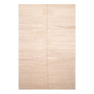 Hand Knotted ombre Oatmeal Tibetan Wool Oriental Area Rug (6x9) - 6' x ...