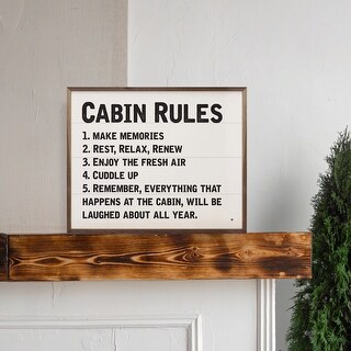 Cabin Rules White - Bed Bath & Beyond - 42709985