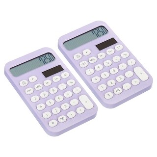 2Pcs Portable Office Calculator 12 Digit Display Electronic Calculator ...