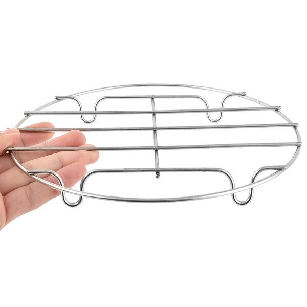 Steamer Racks Stainless Steel Cooker Steaming Rack Stand 2Pcs - Silver ...