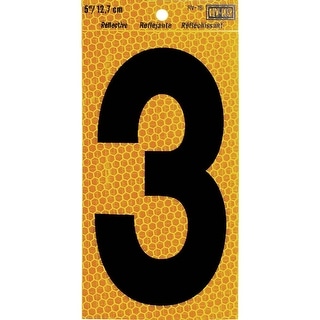 Hy-Ko 5 In. Yellow Reflective Number 3 - 1 Each - Bed Bath & Beyond ...
