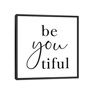 iCanvas "Beyoutiful - Square" by Nouveau Prints Framed Canvas Print ...