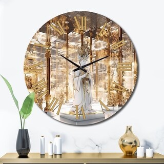 Designart "White Hindu Goddess Divine Elegance" Hinduisim Oversized ...