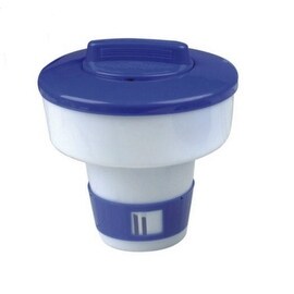 7" Classic Blue and White Floating Swimming Pool Chlorine Dispenser ...
