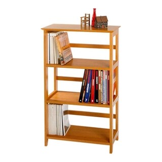 Wood Studio 3-Section Bookshelf, Honey Pine Finish - Bed Bath & Beyond ...