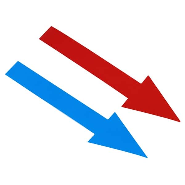 12Pcs 6" L Directional Arrow Sticker Self Adhesive Floor Decal Sign ...